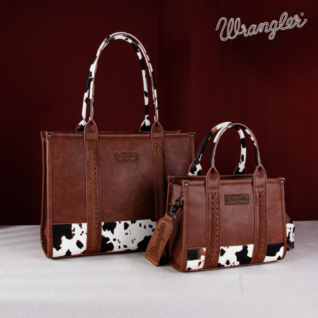 Wrangler Cow Print Tote Bag - Montana West – Western Wears